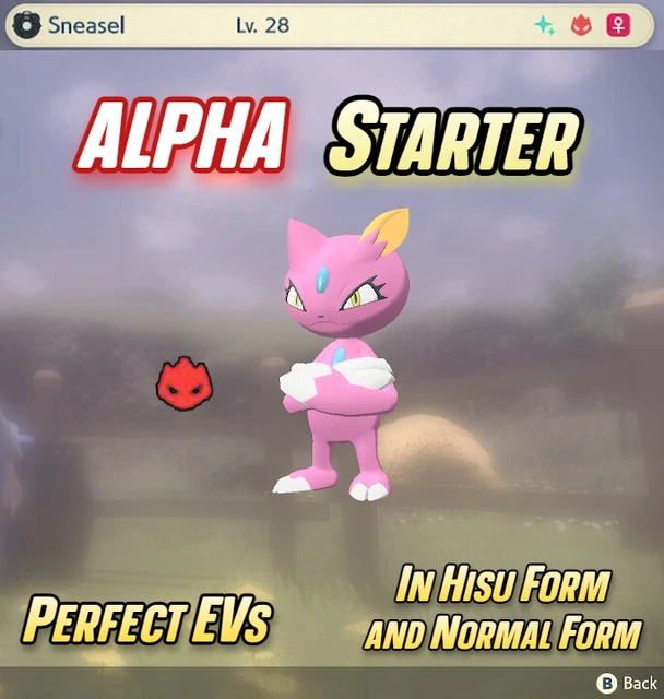 SNEASEL STARTER ALPHA SHINY HISUIAN 🌟 Pokemon Legends: Arceus | EV ...