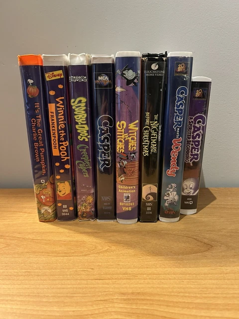 KIDS SPOOKY HALLOWEEN 8 VHS Lot Casper Nightmare Before Christmas ...