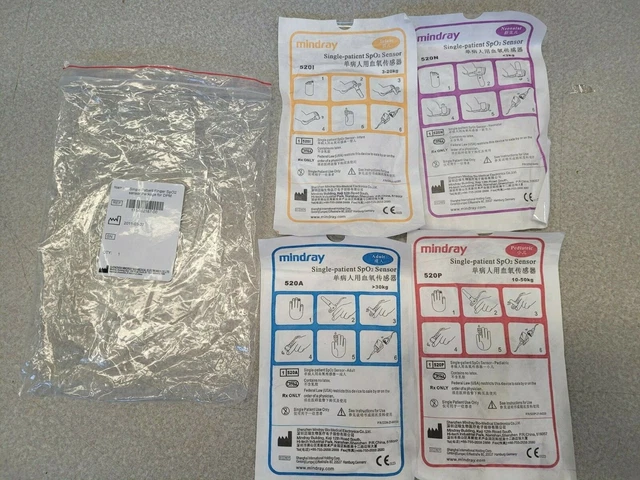 NEW! MINDRAY SINGLE Patient SpO2 Sensors Adult, Pediatric, Neonatal ...