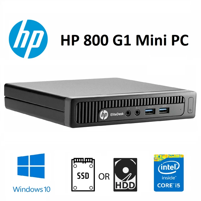 HP 800 G1 Mini Windows Desktop PC Intel i5 4th Gen WiFi 8GB RAM HDD ...