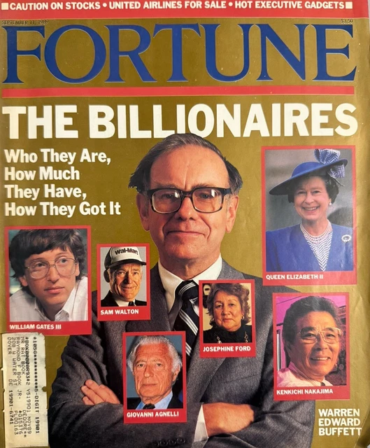 FORTUNE MAGAZINE WARREN Buffett Bill Gates Donald Trump Billionaires ...