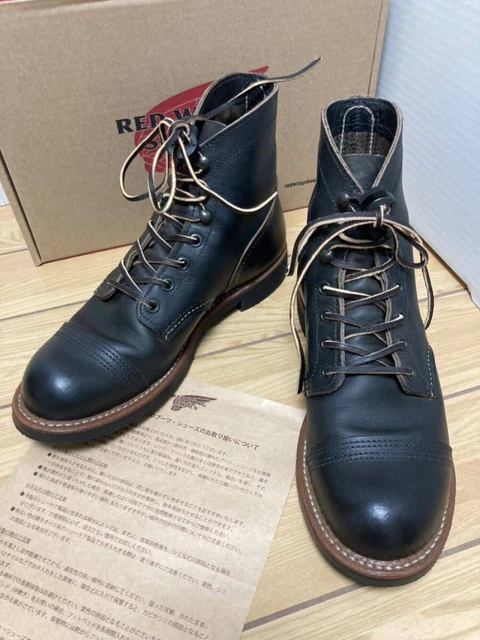 RED WING 8086 Iron Ranger Charcoal 2022 size 6.5 Leather work lace up ...