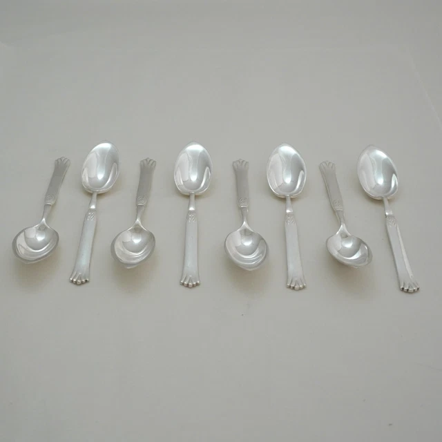 LOMBARD DESIGN MAPPIN & WEBB Silver Service Cutlery Set of 8 Grapefruit ...