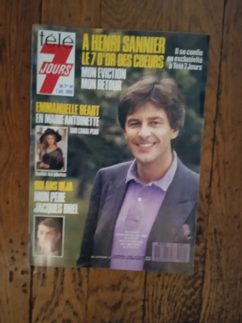 MAGAZINE TÉLÉ 7 jours de 1988 - Henri Sannier, Emmanuelle Béart, Jacques Brel EUR 5,00 - PicClick FR