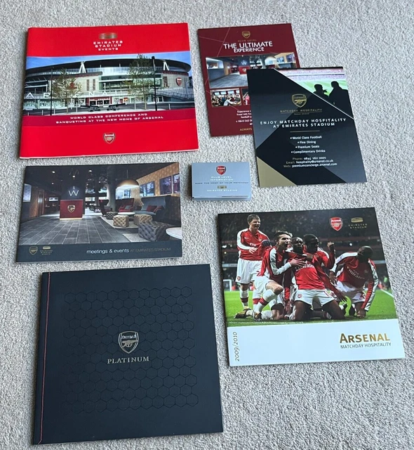 ARSENAL FC EMIRATES Stadium Hospitality brochures, Platinum, Ultimate ...