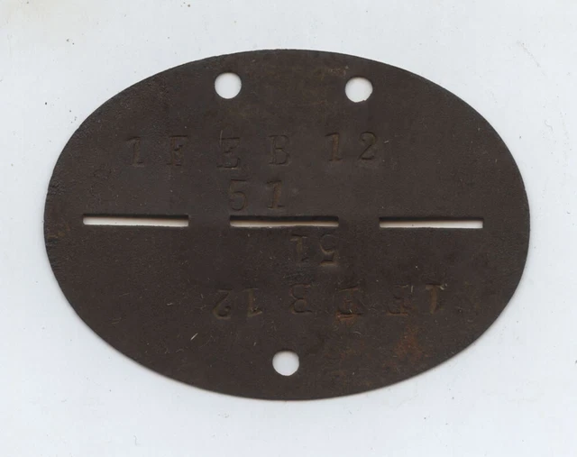 Q705 WEHRMACHT DOG tag original identification mark 1 F E B 12????? $21 ...