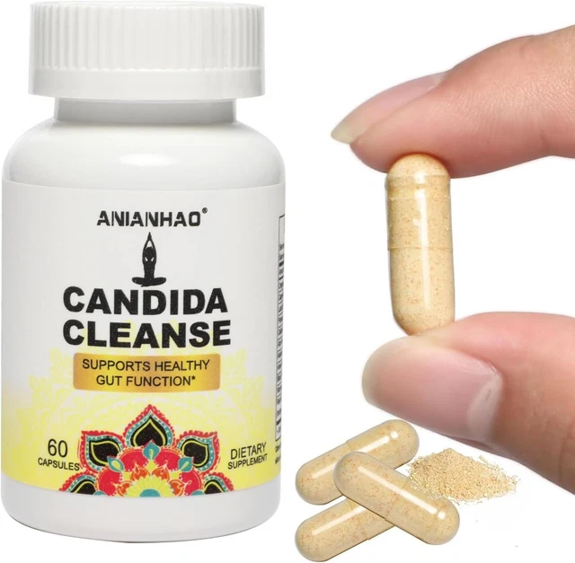 CANDIDA CLEANSE 60 Capsules - Gut & Colon Support -for Men & Women ...