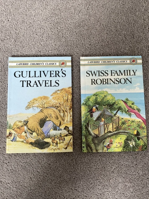 CLASSIC RARE LADYBIRD Books Gullivers Travels & Swiss Family Robinson £ ...