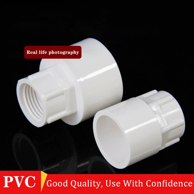 PVC WASSERVERSORGUNG ROHR BSP Gewinde Fittings Adapter Joint Verschiedene Größen EUR 1,18 ...