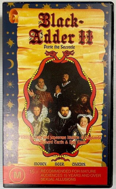 BLACK ADDER II VHS Video Cassette Tape PAL BBC 4288 2 M15+ 1989 Comedy ...