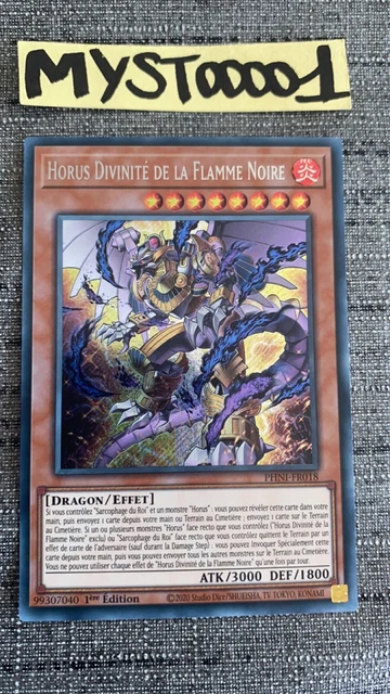 CARTE YU-GI-OH HORUS Divinité De La Flamme Noire PHNI-FR018 Secrete Rare EUR 8,90 - PicClick FR
