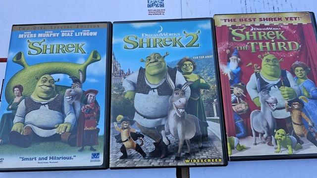 3 DVD LOT - SHREK Movie Collection SHREK, SHREK 2, SHREK THE THIRD £7. ...