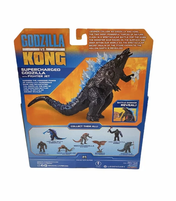 PLAYMATES MONSTERVERSE GODZILLA VS Kong 6" Supercharged Godzilla Action ...