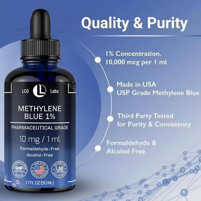 -METHYLENE BLUE 1% Solution Pharma Grade Highest Quality 50ml# £7.70 ...