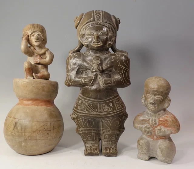 REPRODUCTION VINTAGE PRE Columbian Chupicuaro Tourist Pottery Statue ...