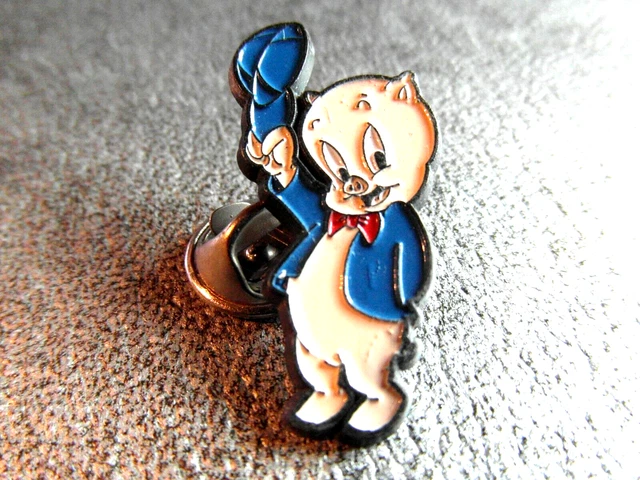 RARE PINS PIN'S PORKY PIG COCHON CARTOONS COMICS VINTAGE Signé WARNER ...