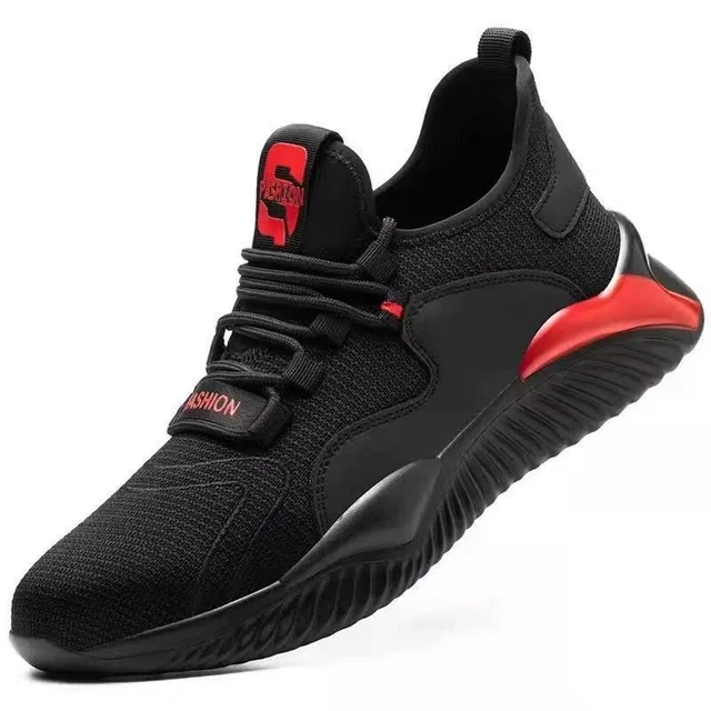 MENS SAFETY SHOES Work Trainers Womens Steel Toe Cap Lightweight Hiking ...