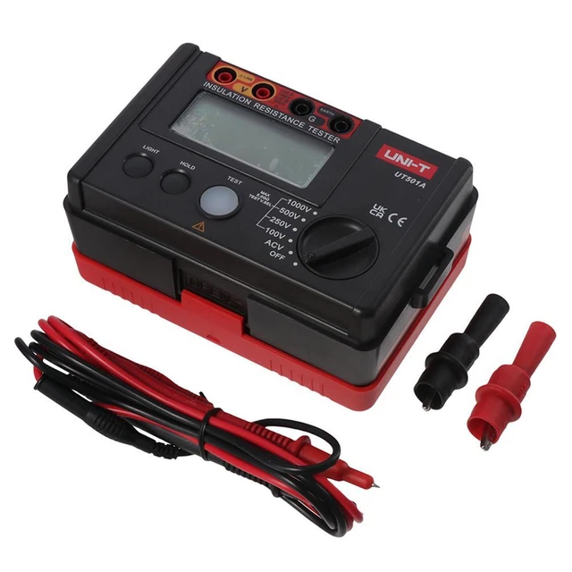 100V INSULATION RESISTANCE Meter 500V Ground Resistance Tester Ohm ...