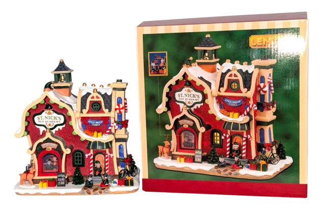 LEMAX ELF ACADEMY Christmas Village St Nicks Elves School Learning ...