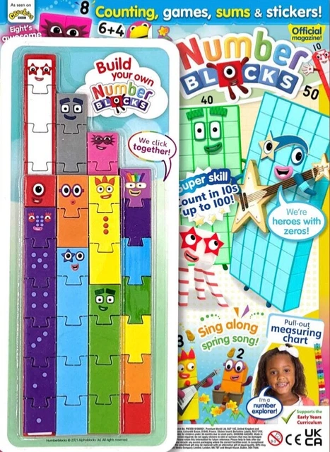 NUMBER BLOCKS MAGAZINE #9 with Numberblocks 1-10 Puzzle and 50 ...