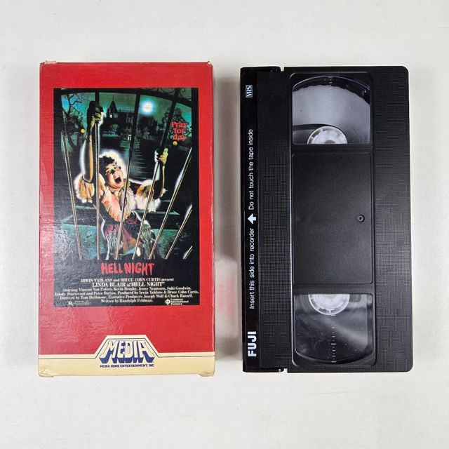 HELL NIGHT VHS Cassette Tape Horror Linda Blair Red Slipcover Edition ...