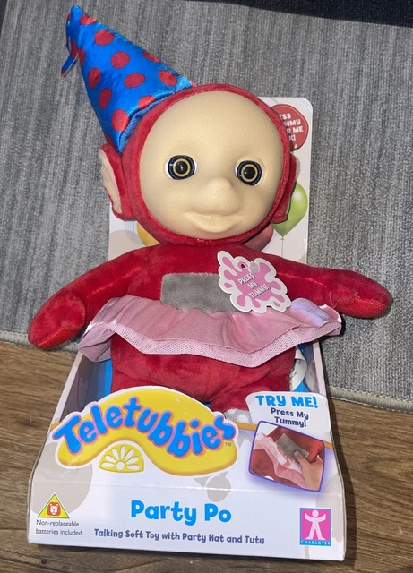 TELETUBBIES TALKING PARTY PO Soft Toy With Hat And Tutu FREE POSTAGE ...