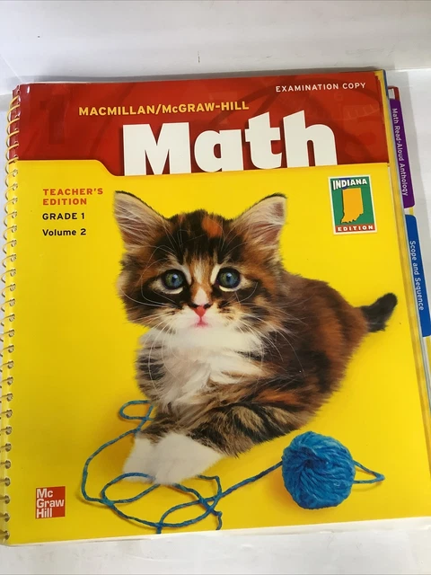 MACMILLAN MCGRAW HILL Math Grade 1 Teacher's Edition Volume 2 $23.91 ...