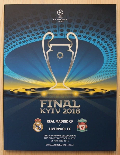 UEFA CHAMPIONS LEAGUE Final Programme Real Madrid v Liverpool FC Kyiv ...