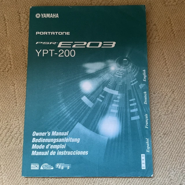 YAMAHA KEYBOARD PORTATONE instruction manual psr e203 ypt-200 £3.29 - PicClick UK