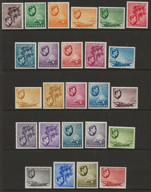 SEYCHELLES SG 135/49 1938/49 Gvi Set Of 25 Fine Mounted Mint £149.00 ...