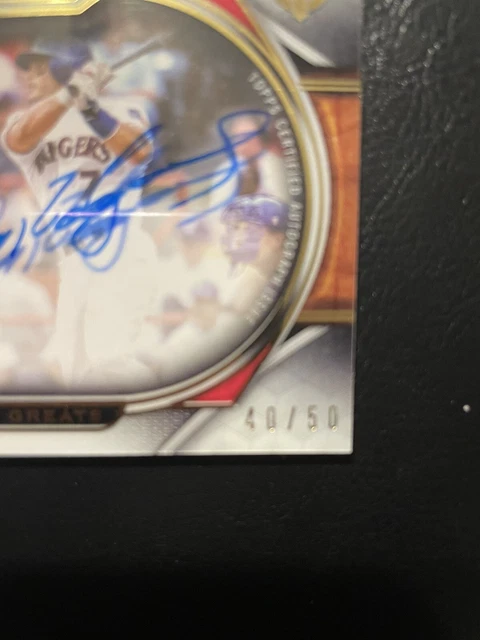 2021 TOPPS TRIBUTE Ivan Rodriguez Inciso Greats Shadowbox Auto /50 #EGA ...