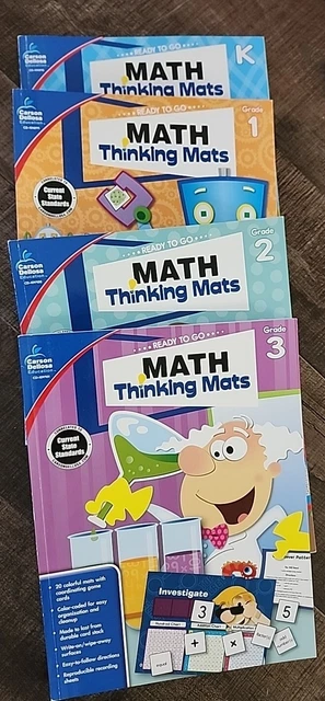 MATH THINKING MATS, Grade K, 1, 2, 3 (Ready to Go) 4 Books Total ...