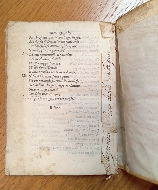 FRANCESCO CONTARINI - LA FINTA FIAMMETTA. Favola pastorale [Venezia ...