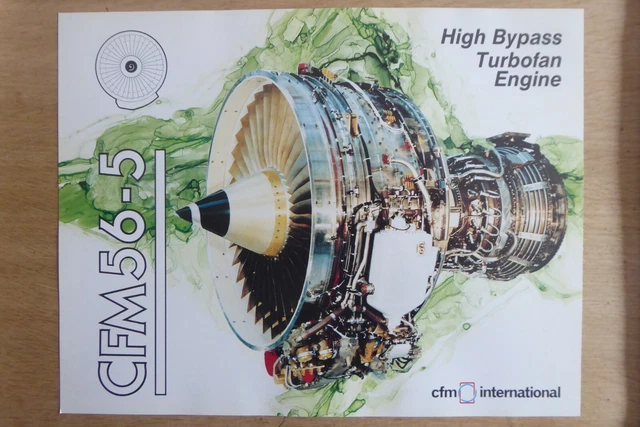1986 SNECMA GE Cfm Cfm56-5 Turbofan Engine Airbus A320 A340 Straight Back Document £10.27 ...