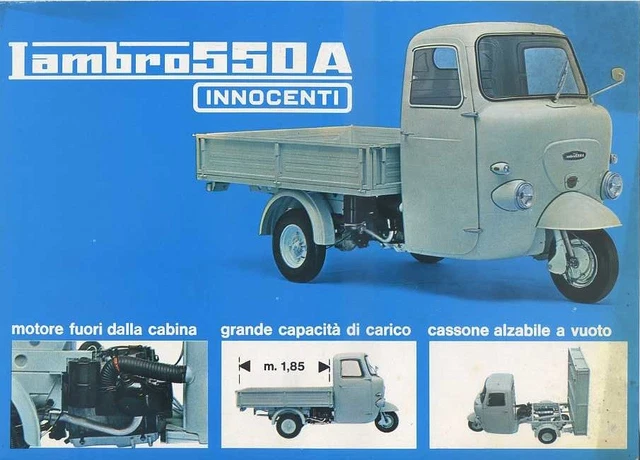 DEPLIANT BROCHURE INNOCENTI Lambretta Motocarro Lambro 550 A (E20) EUR ...