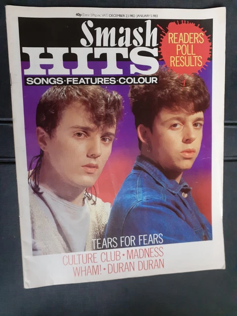 SMASH HITS POP Music Magazine Dec 1982 Tears For Fears On Cover £2.99 ...