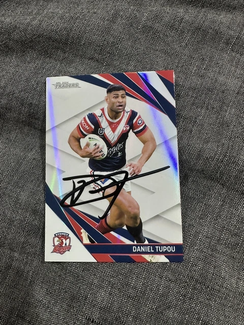 SIGNED DANIEL TUPOU Sydney Roosters 2024 NRL Traders Parallel Card $12. ...