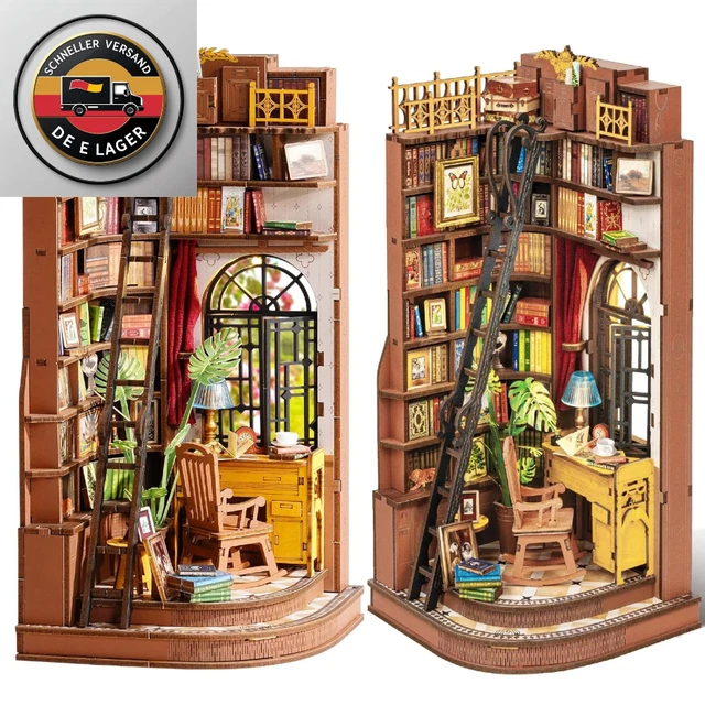 ROLIFE SILENT CORNER Study Book Nook 3D Holzpuzzle Bücherstütze Regal ...