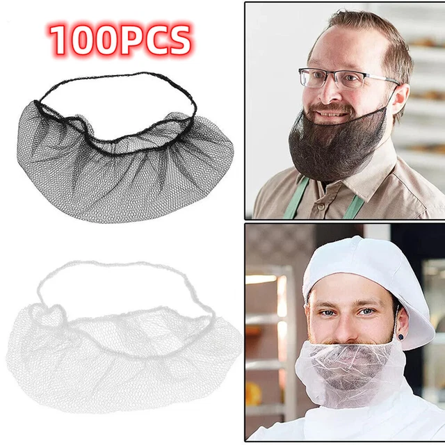 BEARD NET DISPOSABLE Nylon Beard Guard Net Elastic for Restaurant ...