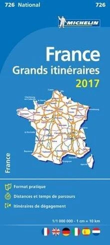 FRANCE ROUTE PLANNING 2017 National Map 726 de Michelin | Livre | état ...