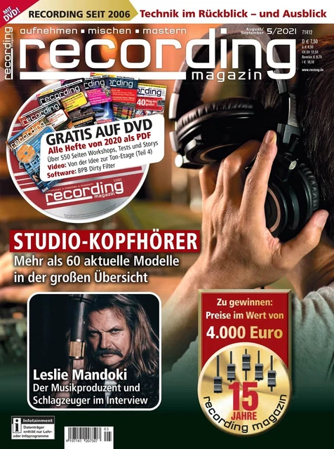 RECORDING MAGAZIN 05 2021 Spécial Casque de Studio - Interview Leslie Mandoki EUR 8,32 - PicClick FR