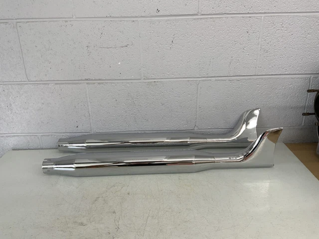HARLEY DAVIDSON SHOVELHEAD Panhead Ironhead Fishtail Exhaust Pipes Very ...