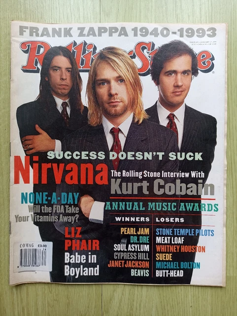 1994 NIRVANA ROLLING Stone Magazine Issue 674 Frank Zappa Tribute ...