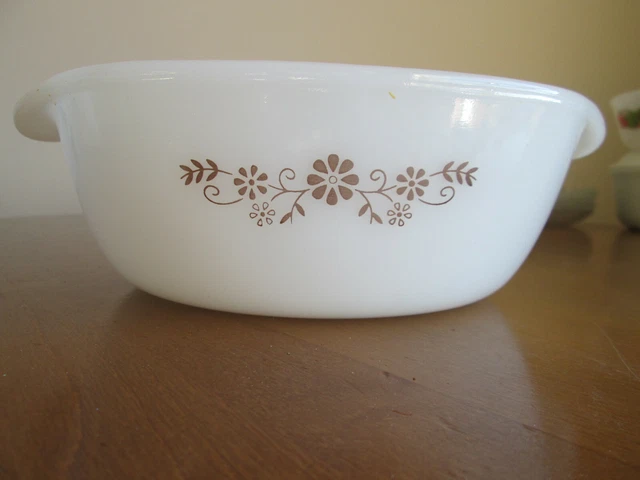 VINTAGE DYNAWARE PYR-O-REY White Glass Casserole Dish Vitrocrisa ...
