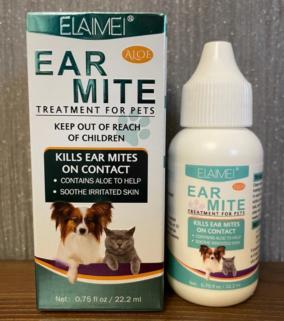 X2 PET EAR Mite Treatment for Dogs Cats Kill Ear Mites Natural ...