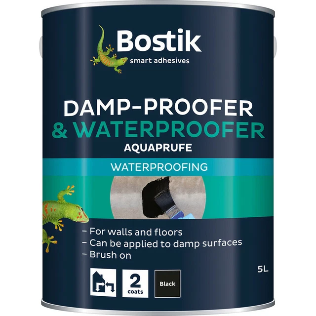 BOSTIK WATERPROOFER | Damp-Proofer Water Proofing Paint Bitumen Coating ...