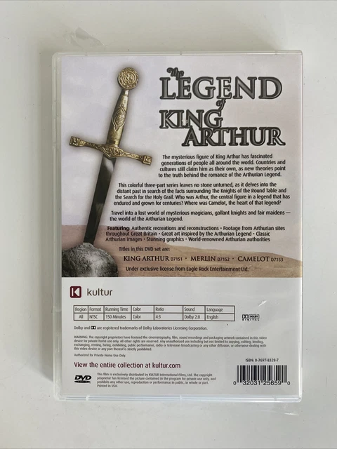 LEGEND OF KING ARTHUR 3 DVD Set Legend Of King Arthur 3 Disc Set Merlin ...