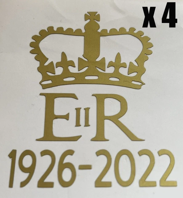 QUEEN ELIZABETH II DECAL LOGO FOR GLASS, LAPTOP VINYL STICKER MEMORIAL ...