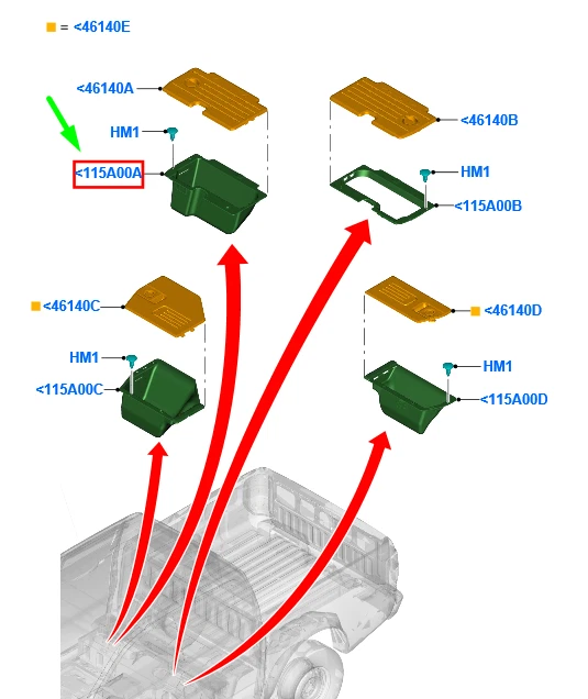 FORD RANGER T6 MK1 Rear Right Stowage Compartment 2231813 NEW GENUINE £ ...