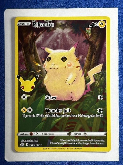 PIKACHU - #05/25 - Pokemon Celebrations 25th Anniversary Base Set Full ...